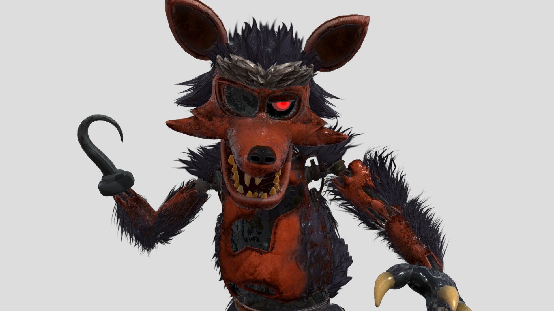 Big Bad Foxy with Ringmaster Foxy Animations - Download Free 3D model ...