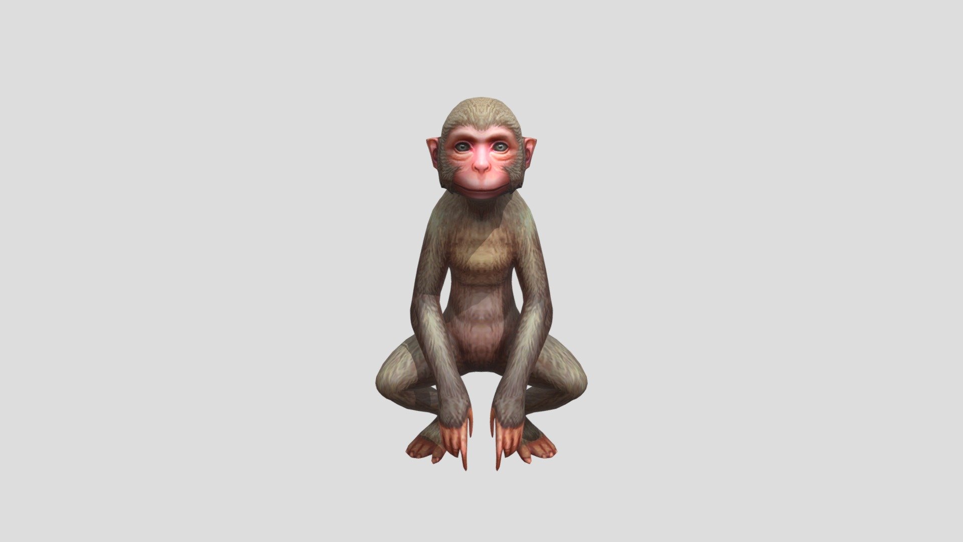 monkey - 3D model by Giang Model 3D (@giangdragon6996) [58cdb09 ...