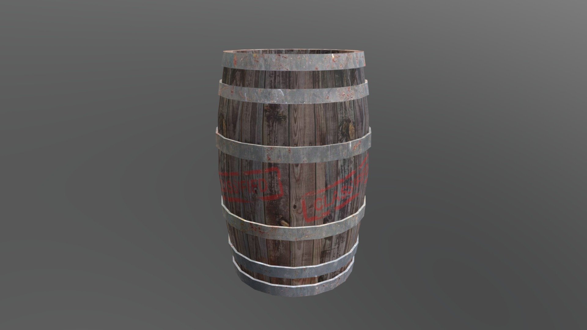 Textured Barrel - 3D model by regancooper123 [58cf7fe] - Sketchfab