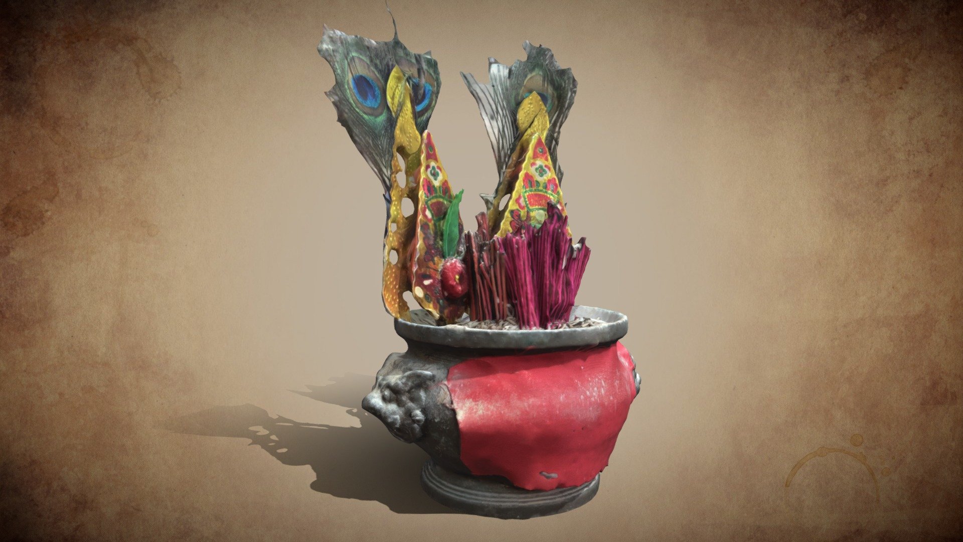 187-OJ-Joss Stick Pot - Buy Royalty Free 3D model by KimtueKP [58d0d46 ...