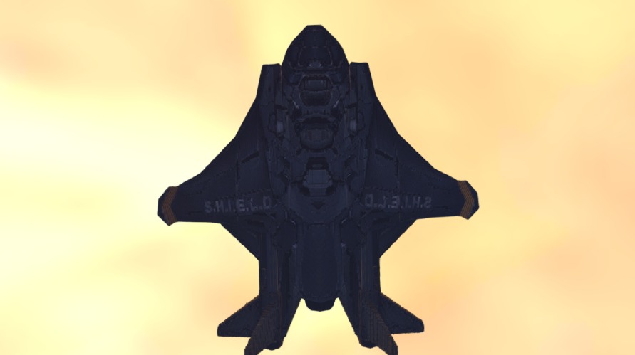Minecraft 3D Model ~ S.H.I.E.L.D Plane - 3D model by Fizzy_Chickens ...