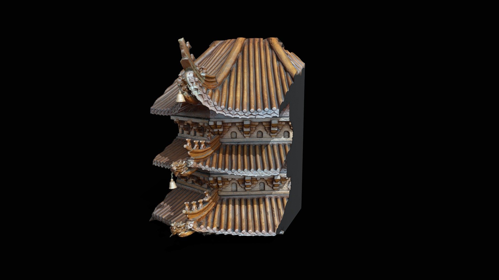 pagoda_corner_500K_01 - 3D model by National Heritage Board ...