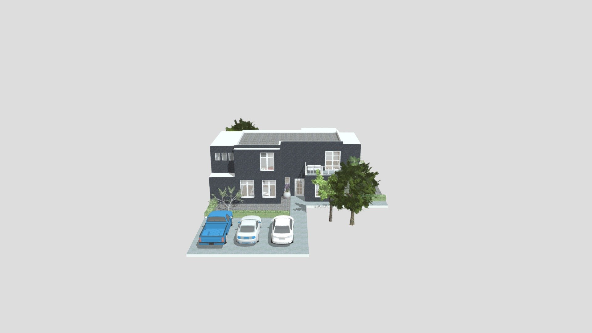 Cube House - Download Free 3D model by Home Design 3D (@homedesign3d ...