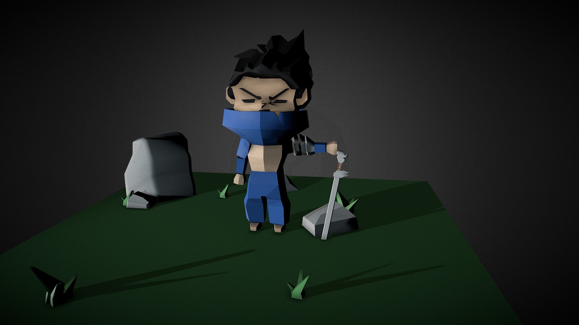Yasuo Low Poly - 3D model by Alex Justem (@AlexJustem) [58d87c6 ...