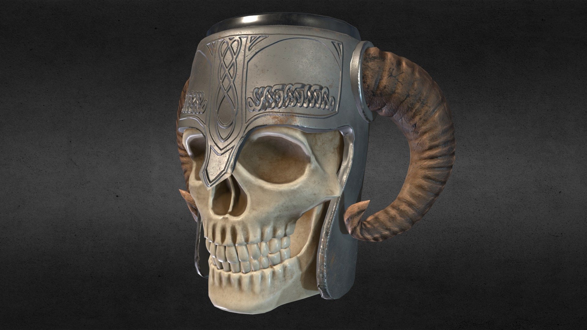 Skull Mug - 3D model by LaurenPendleton [58db00e] - Sketchfab