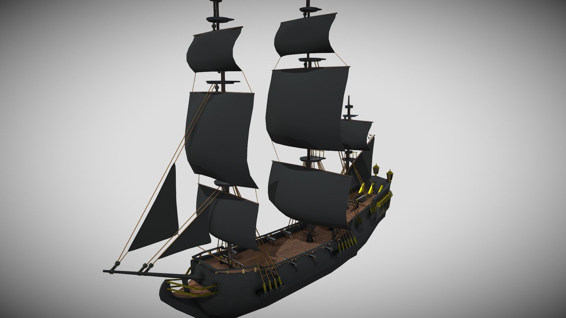 Pirate ship - Download Free 3D model by MatthewBlake (@14mblake) [58dc459] - Sketchfab