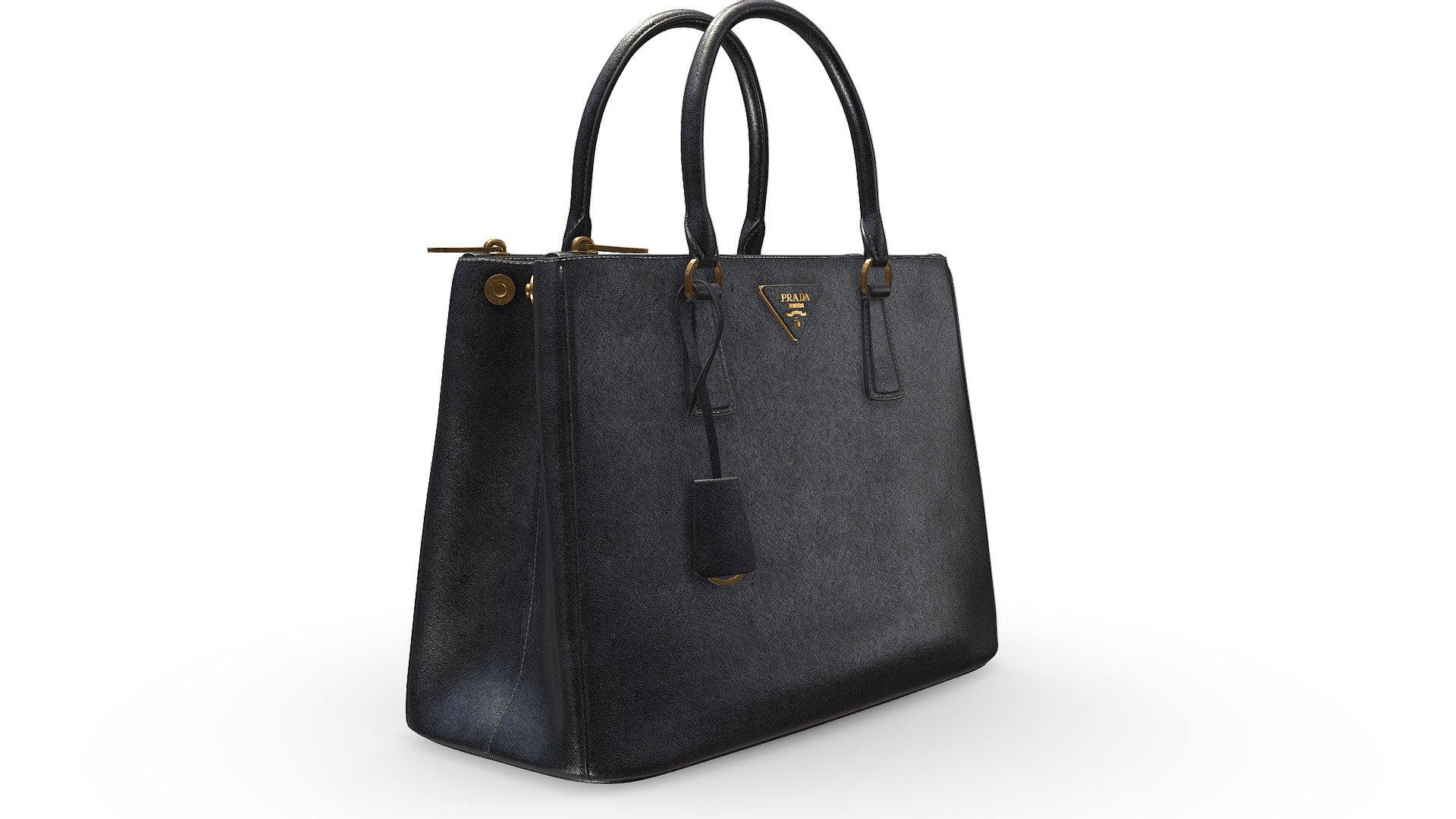 Prada Bag Galleria Large. Saffiano black leather - 3D model by Antonio ...