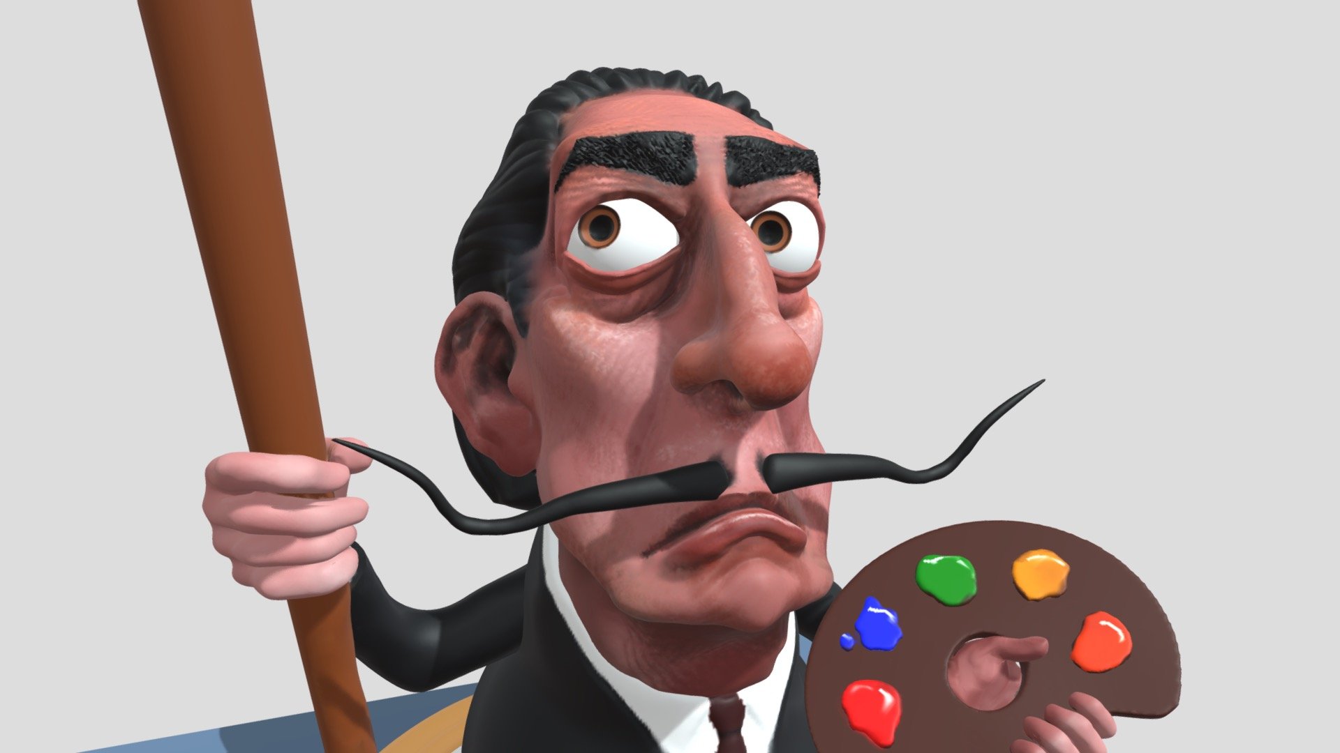 Salvador Dali - 3D model by Stevesack [58dde19] - Sketchfab