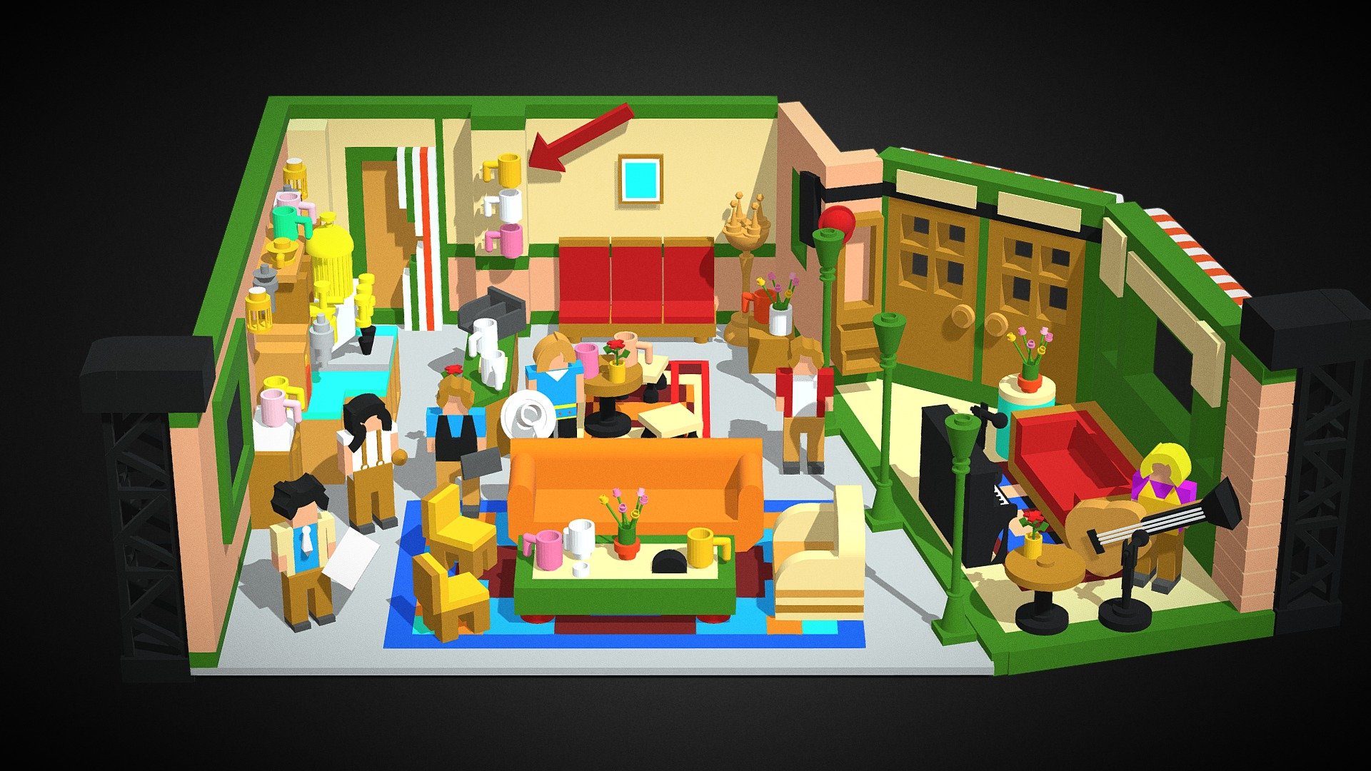 Friends - Download Free 3D model by 3d.xyz (@webuild) [58de2da] - Sketchfab