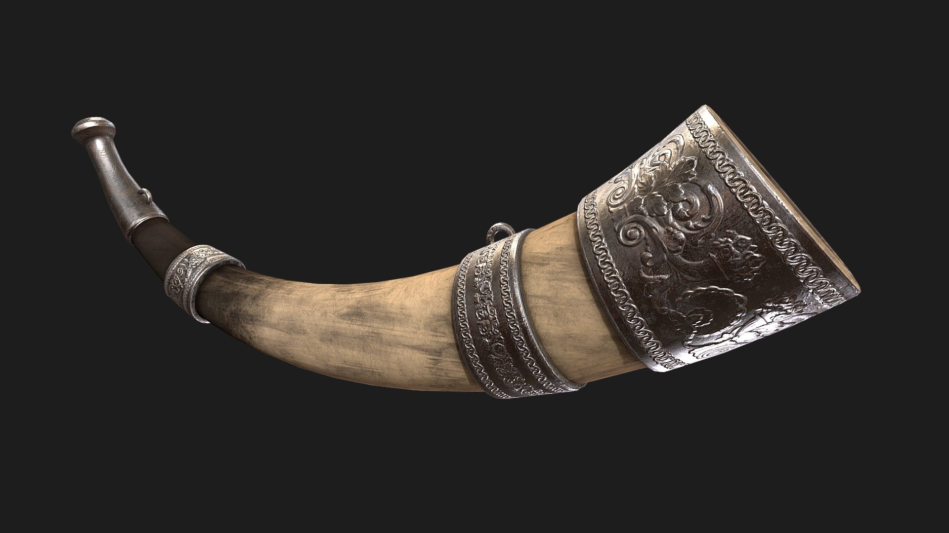 Hunting Horn - Buy Royalty Free 3D model by Kirhl [58dfb0e] - Sketchfab ...