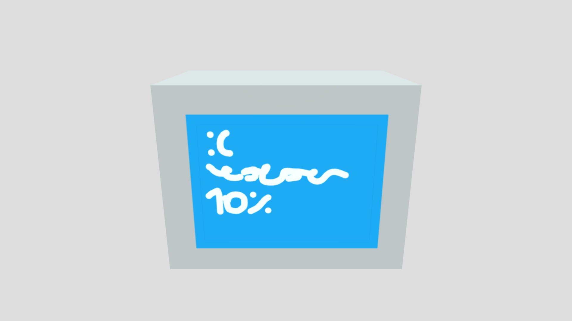 BSOD Computer - Download Free 3D model by uniciclos [58e0dc0] - Sketchfab