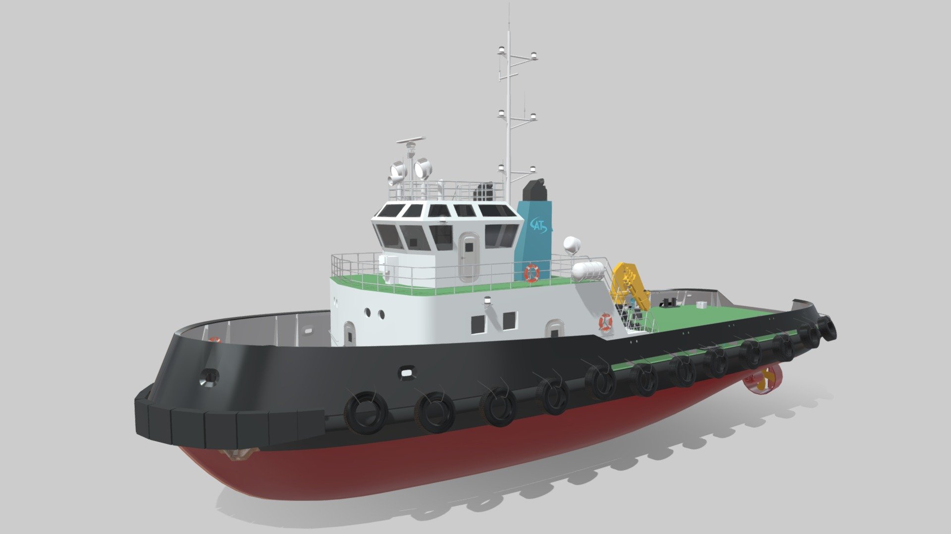 Conventional Tugboat - 3D model by tiangalvin (@alvintiang) [58e3407 ...