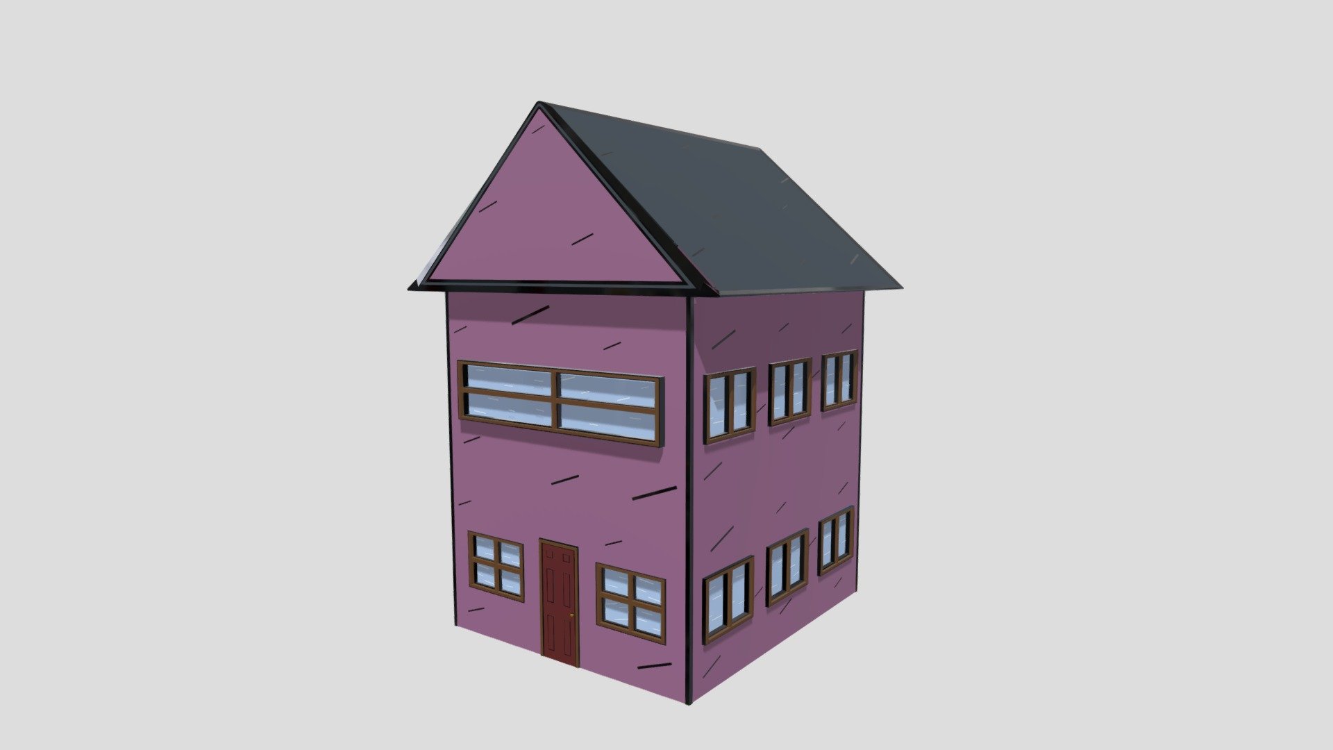 2D like cartoon house version 2 - 3D model by Tadeo Leon Furlany ...