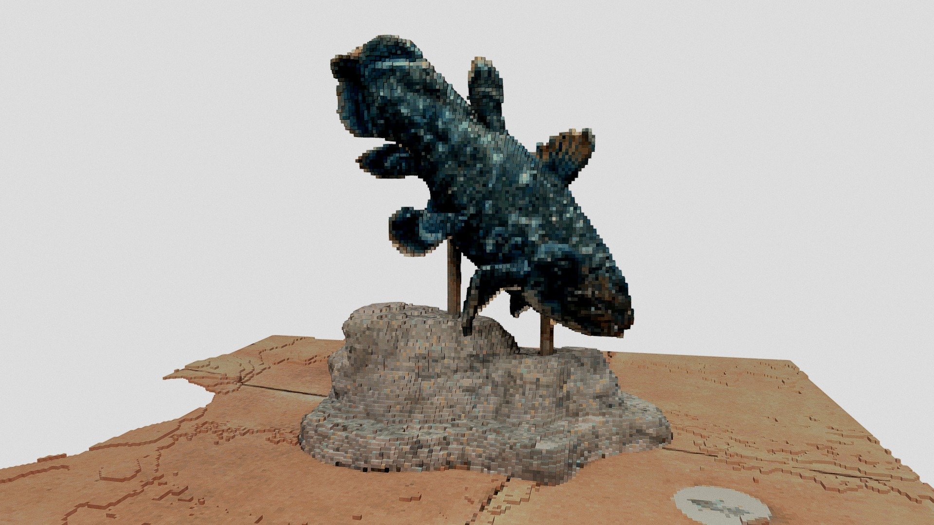 Coelacanth (fish) (voxels) - Download Free 3D model by Emm (@edemaistre ...