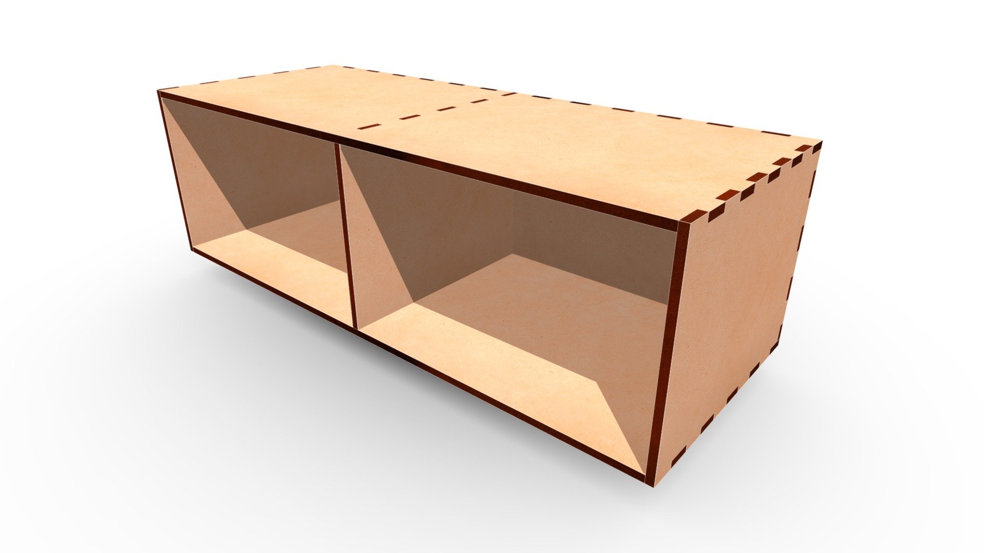 MDF Box 520x200x160b - 3D model by RadHomez [58ea32f] - Sketchfab