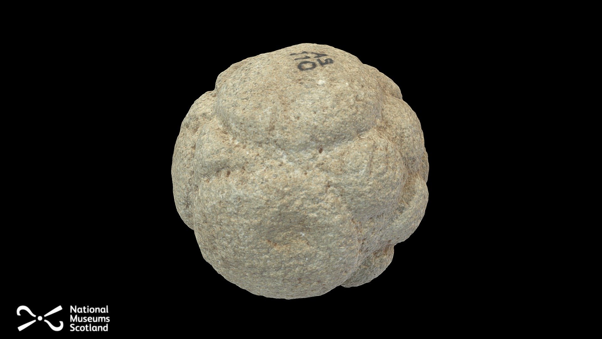 Multi-knob carved stone ball, Aberdeenshire - 3D model by National ...
