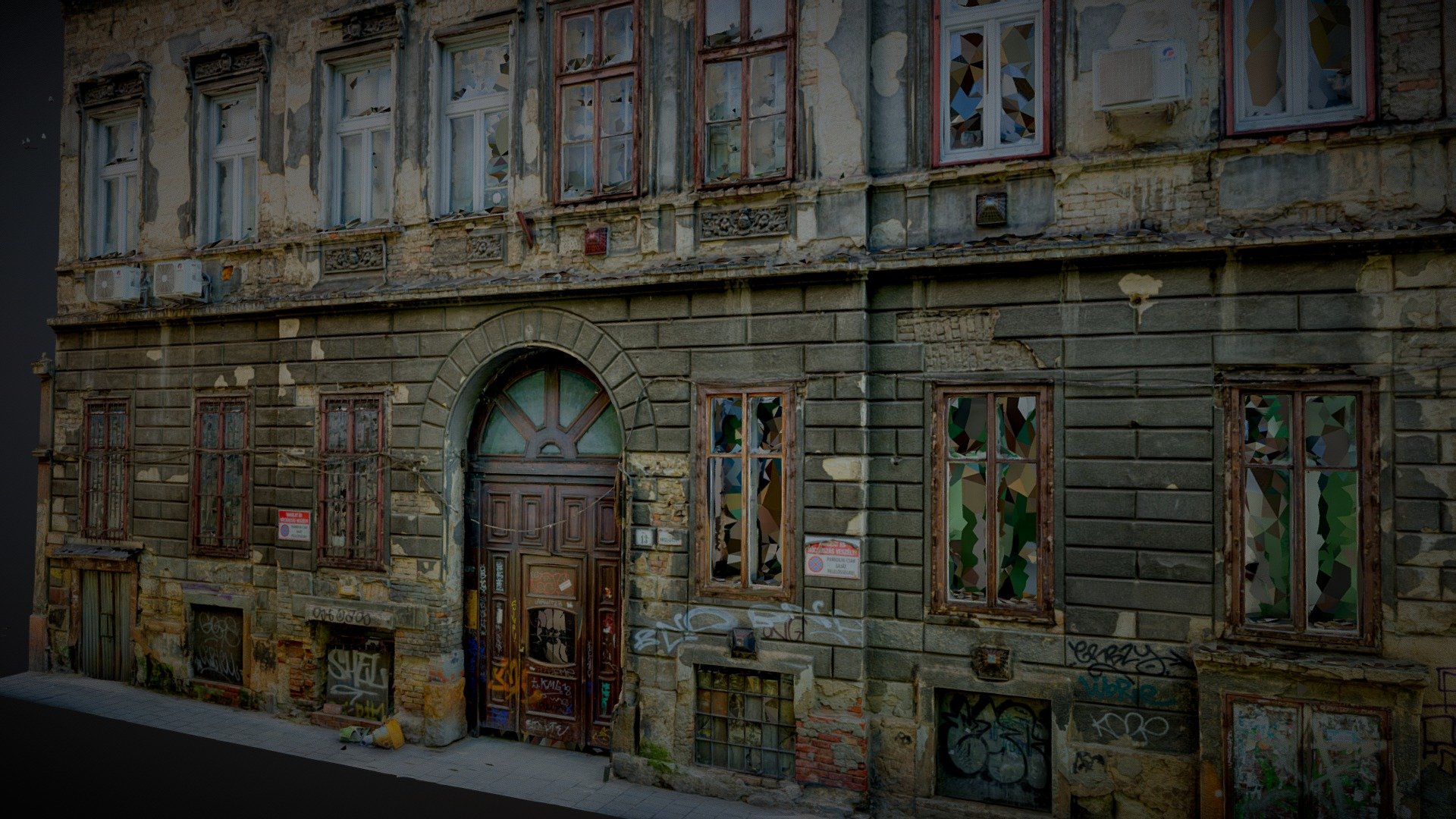 Old building facade photogrammetry scan - Buy Royalty Free 3D model by ...