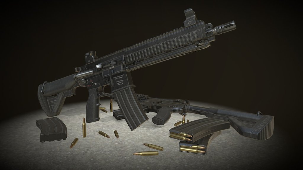 HK416 - 3D model by mr_angry_grizzly [58efeb0] - Sketchfab