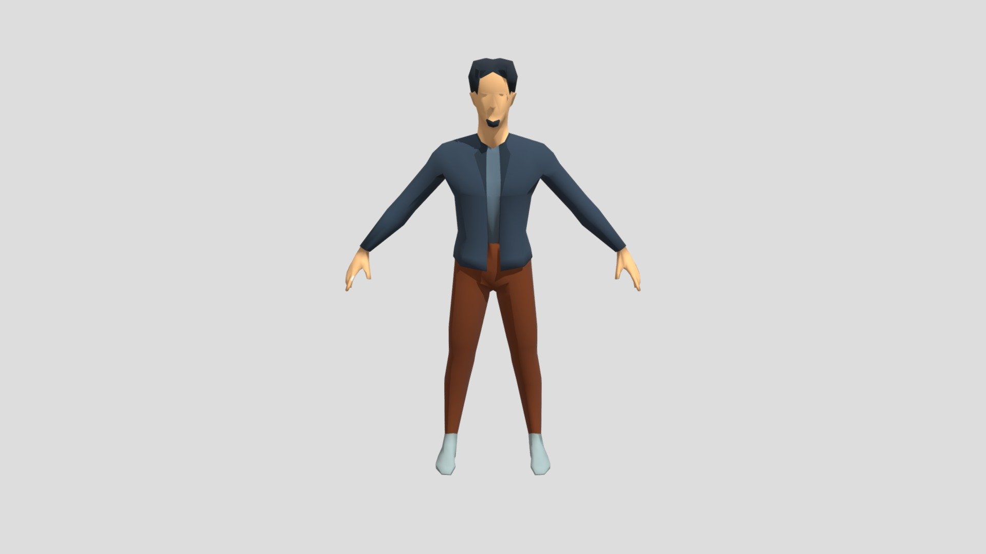 Low-poly clothed man - Download Free 3D model by the24machinist ...