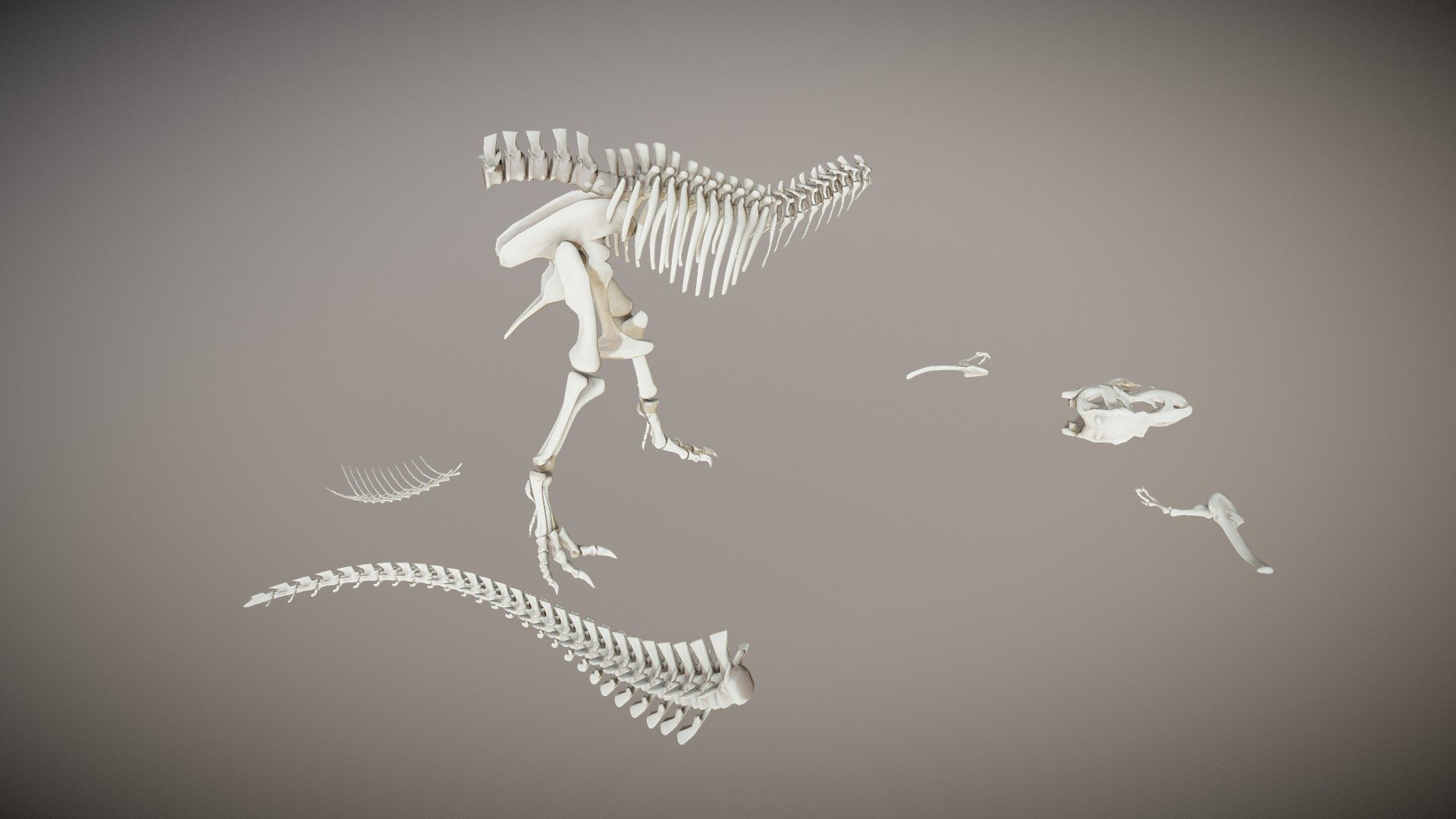 Digging up dinosaur bones - Reconstruction - 3D model by Vida Systems ...