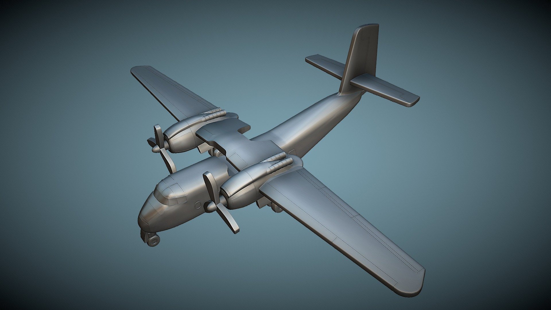 de Havilland Canada DHC-4 Caribou 1/400 scale - Buy Royalty Free 3D model by wwwitalik [58f6744 ...