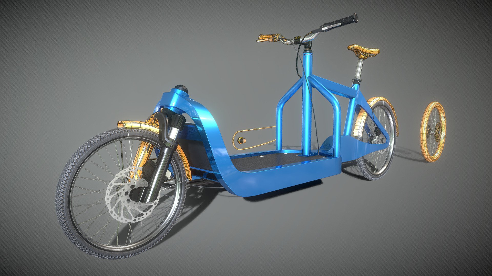 Cargo Bike (WIP-6) Low-Poly Mesh 90 % Done - 3D model by VIS-All-3D ...