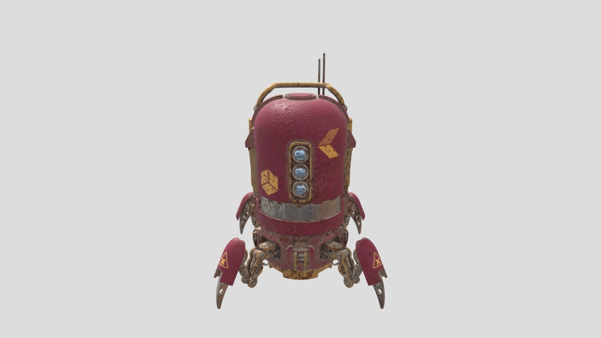 Spider Bot M110 - 3D model by Nate_I [58f9f4f] - Sketchfab