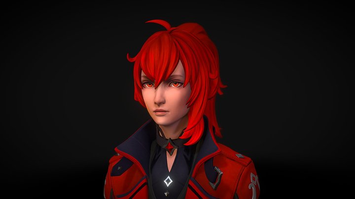 Diluc 3D models - Sketchfab