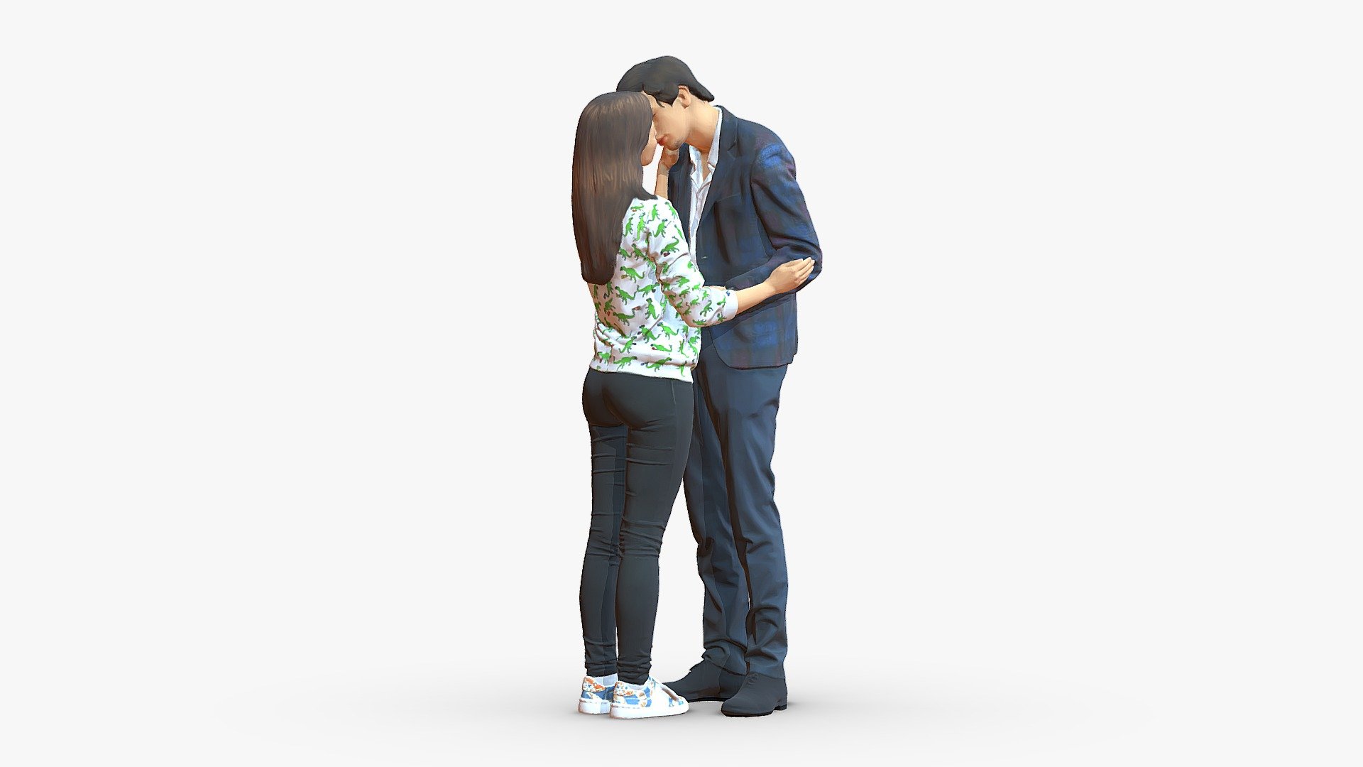 Kissing couple 0110 - Buy Royalty Free 3D model by 3DFarm [58fbc6c ...