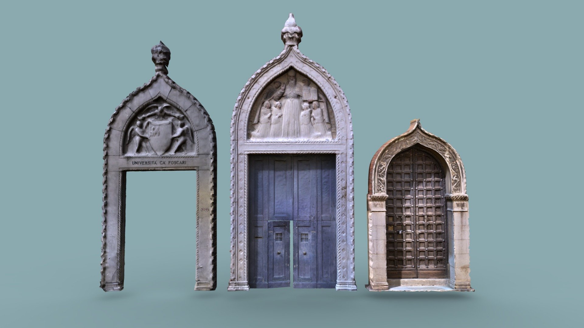 Stone gates w. wooden doors, Venice - Italy PACK - Buy Royalty Free 3D ...