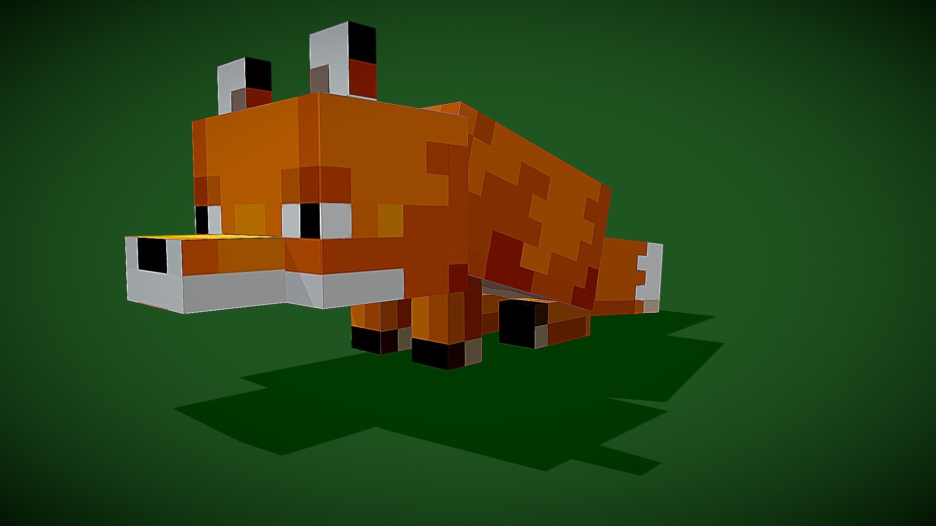 A Minecraft fox. Looks silly. - 3D model by Valger [58fd1b1] - Sketchfab