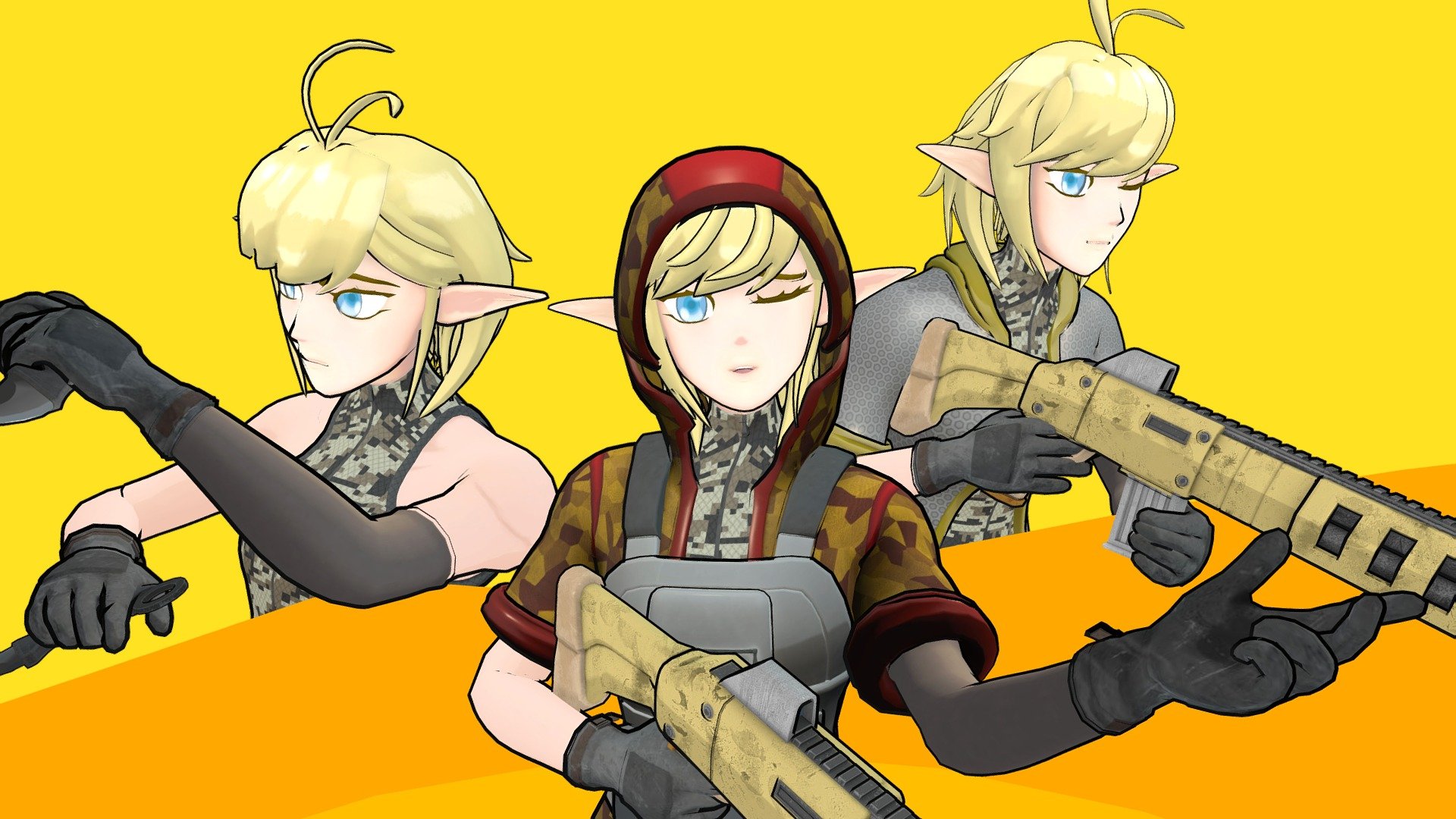 Anime - Elf Ranger - 3D model by Bimo_Ryan [5901538] - Sketchfab