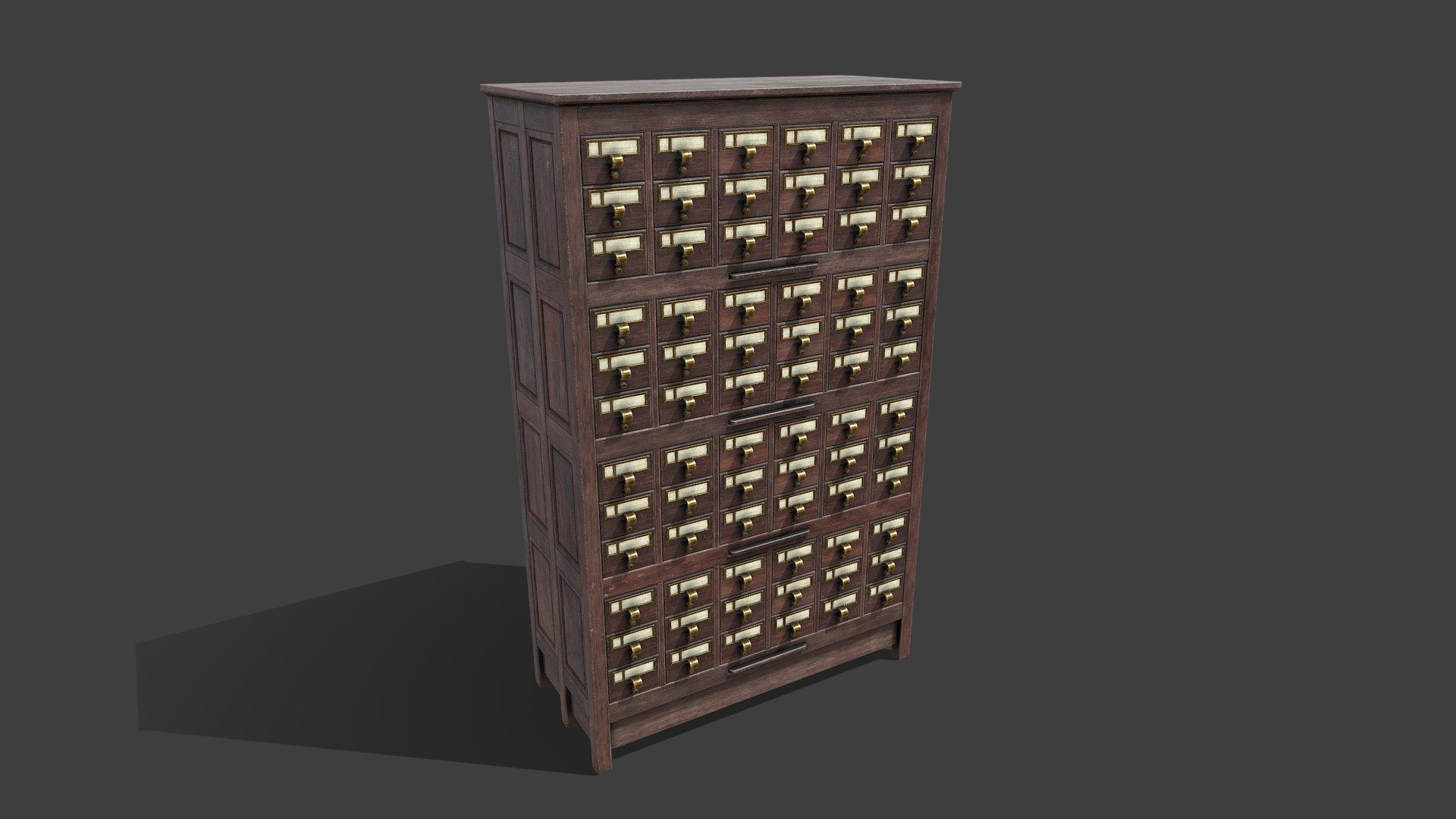 1900s Library card cabinet props - Buy Royalty Free 3D model by ...