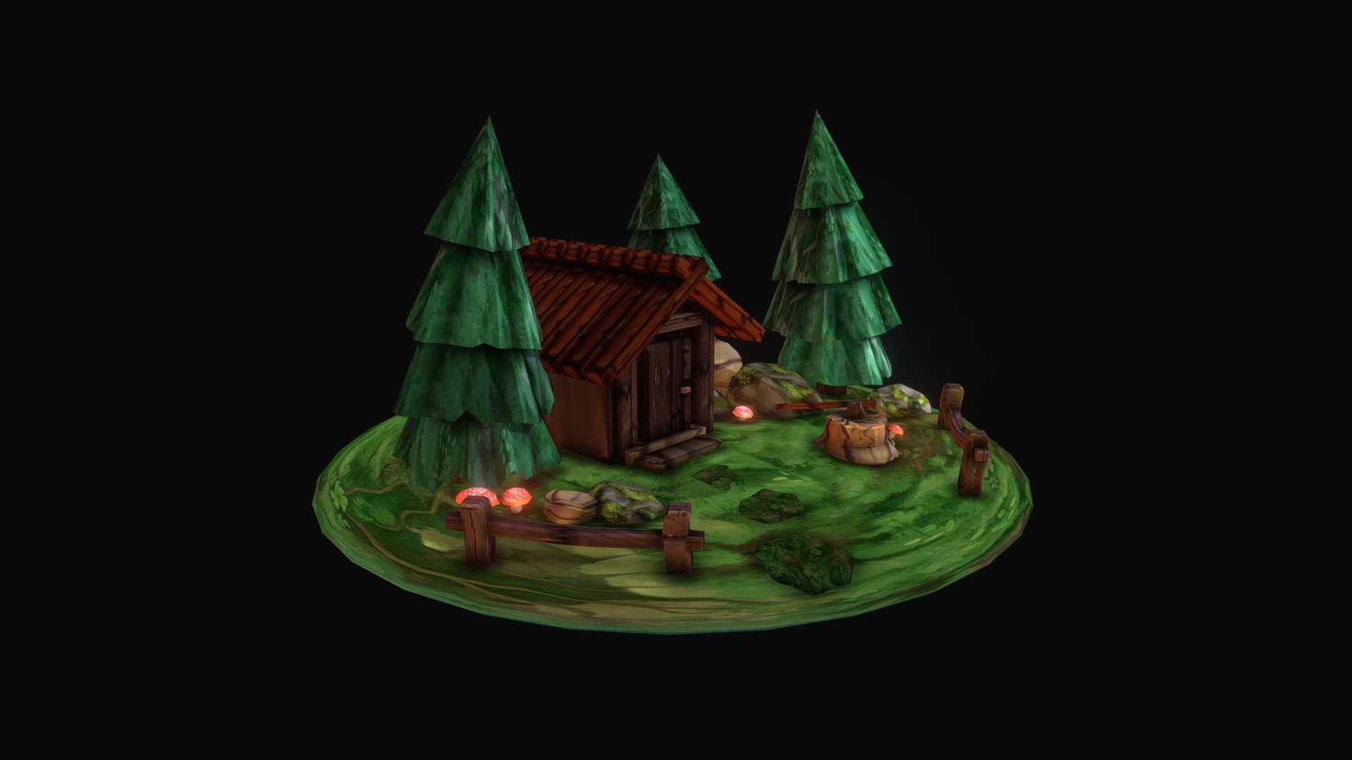Small cottage 3d Fantasy Scene - Download Free 3D model by MA3D ...