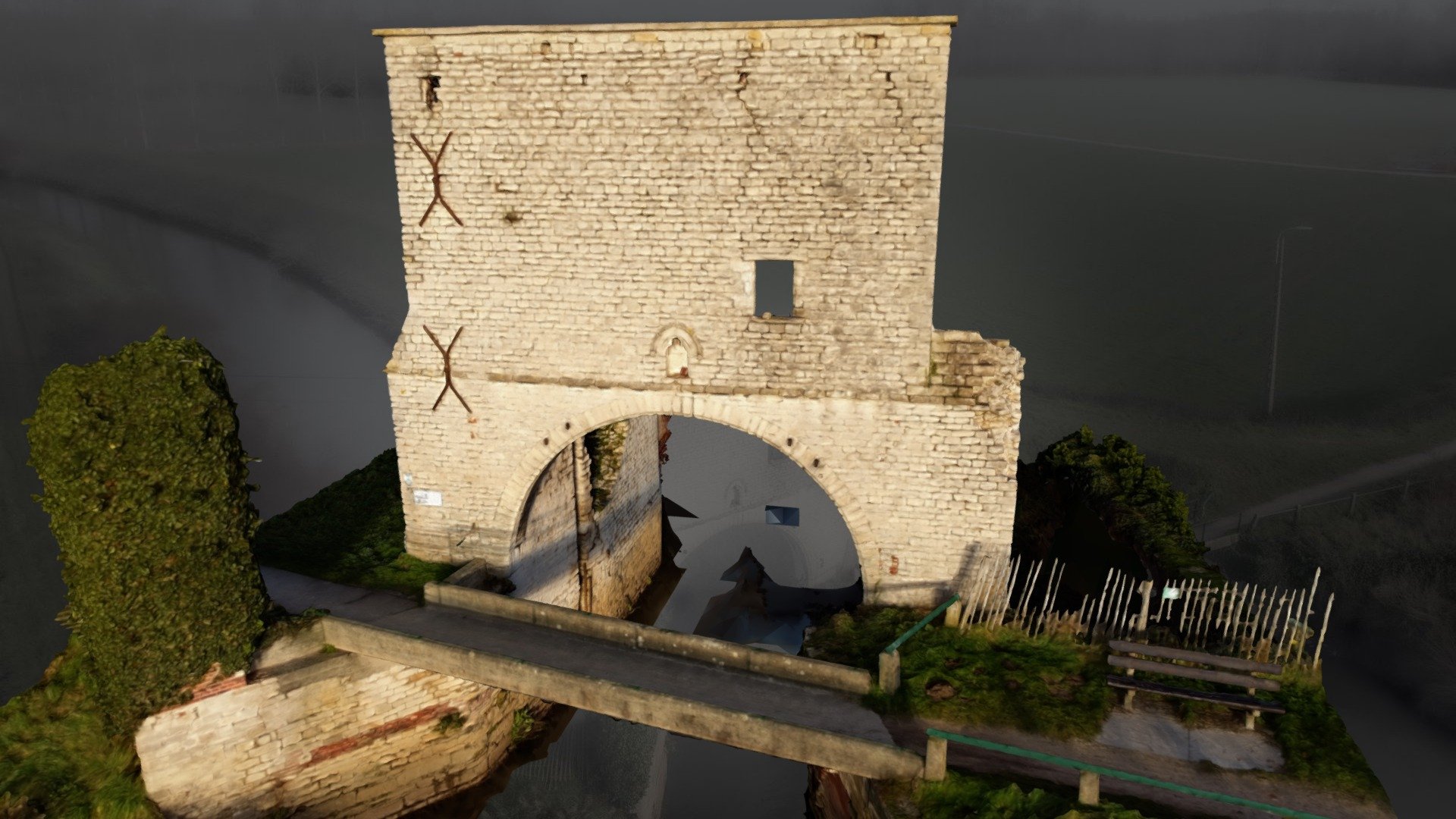 Medieval lock tower ruins - Download Free 3D model by bogeo [590941f ...