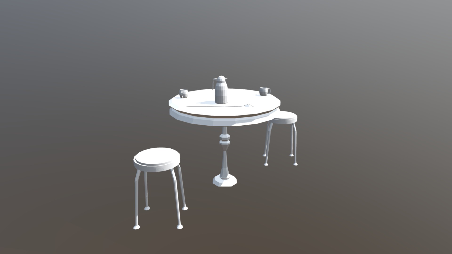 Low poly table set - 3D model by rebekkahl [5909fc4] - Sketchfab