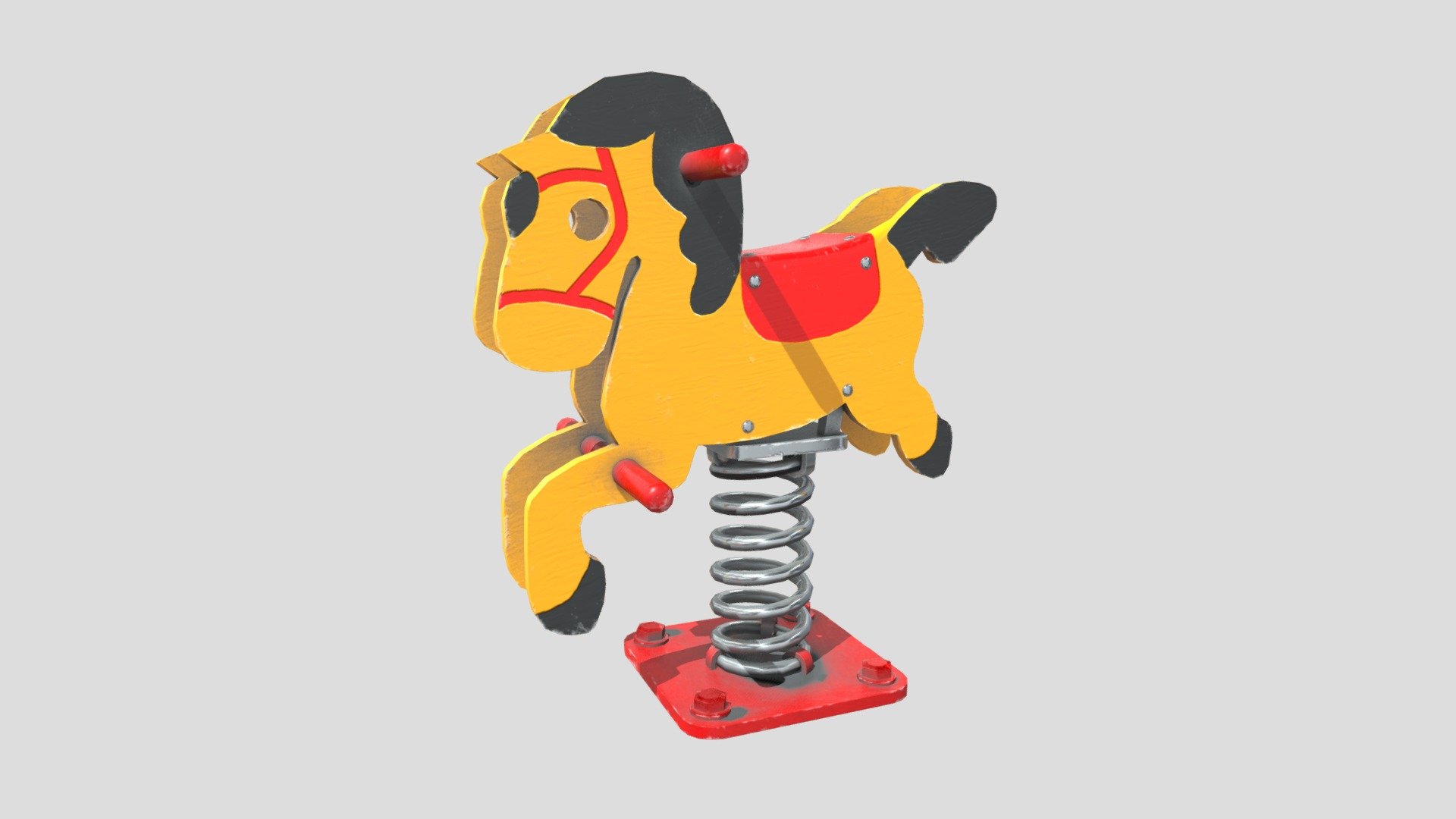 Spring horse - Buy Royalty Free 3D model by ChakkitPP [590a8d4 ...