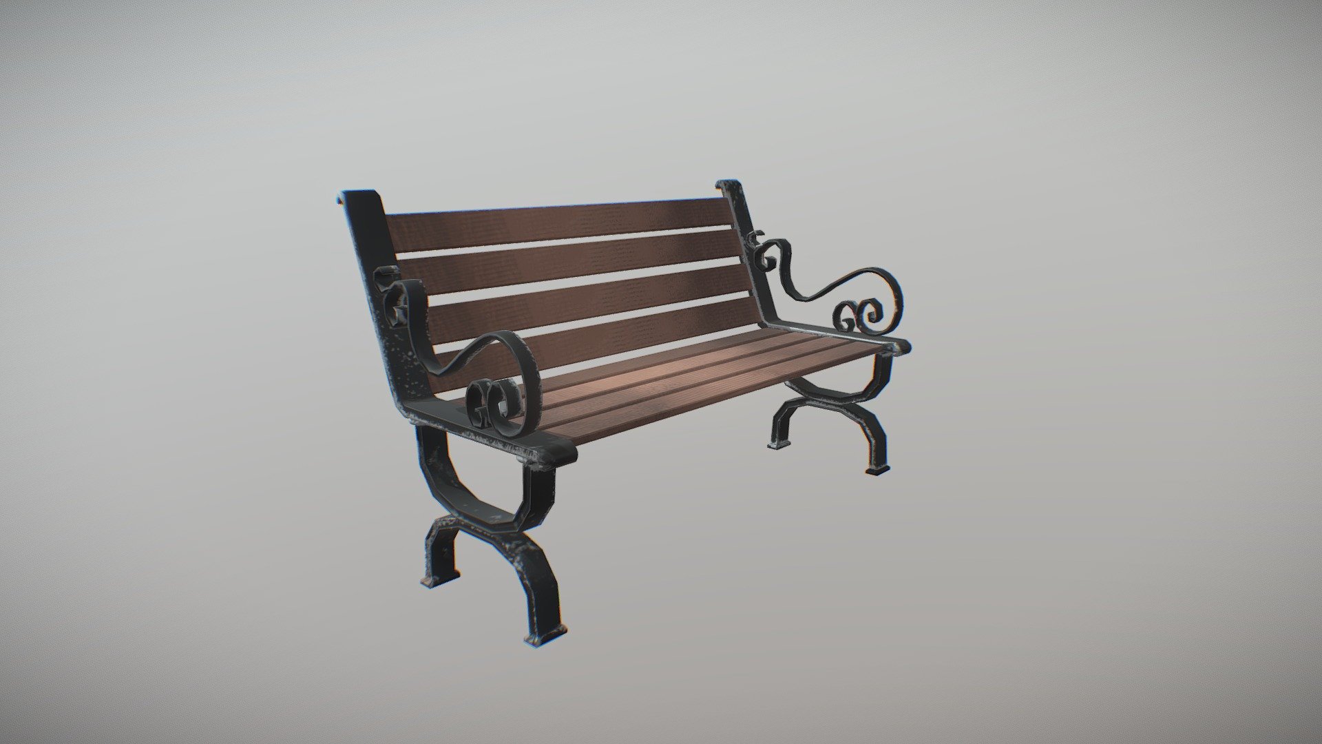 Simple Wooden Bench | Outdoors Seating (Lowpoly) - 3D model by ...