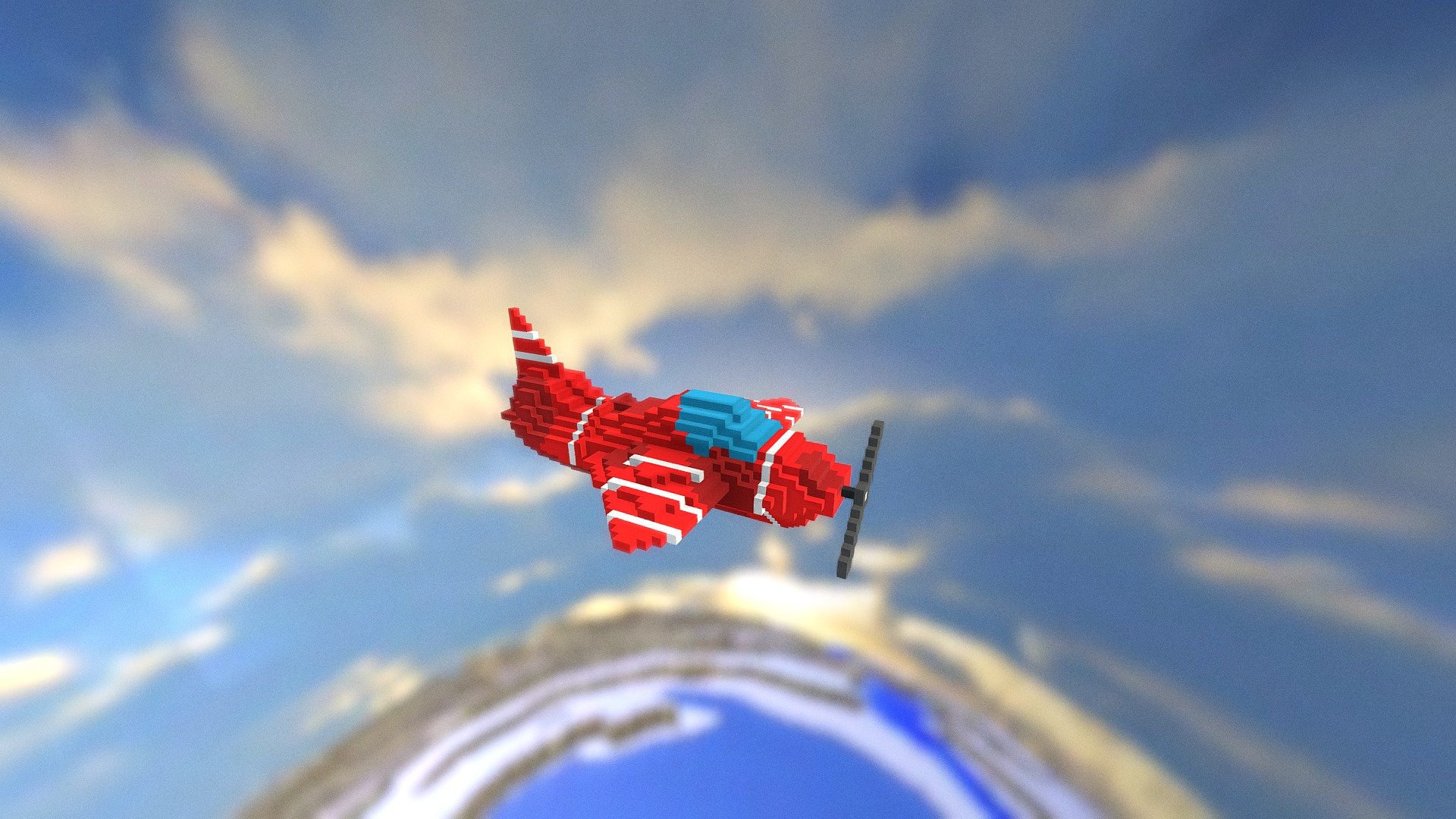 VoxelArt Plane - 3D model by LostSeraph [590dac8] - Sketchfab