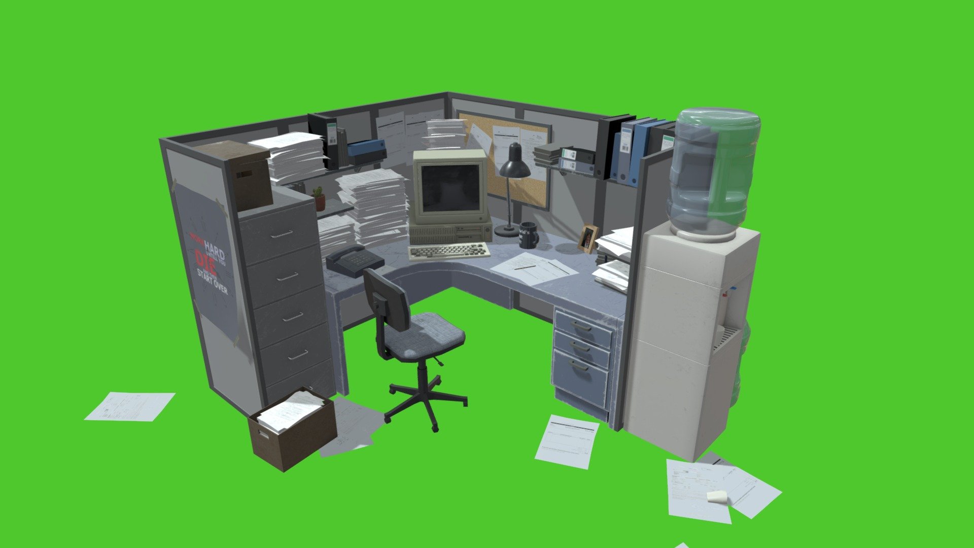office_props_pack - Download Free 3D model by ap-school [591041a ...