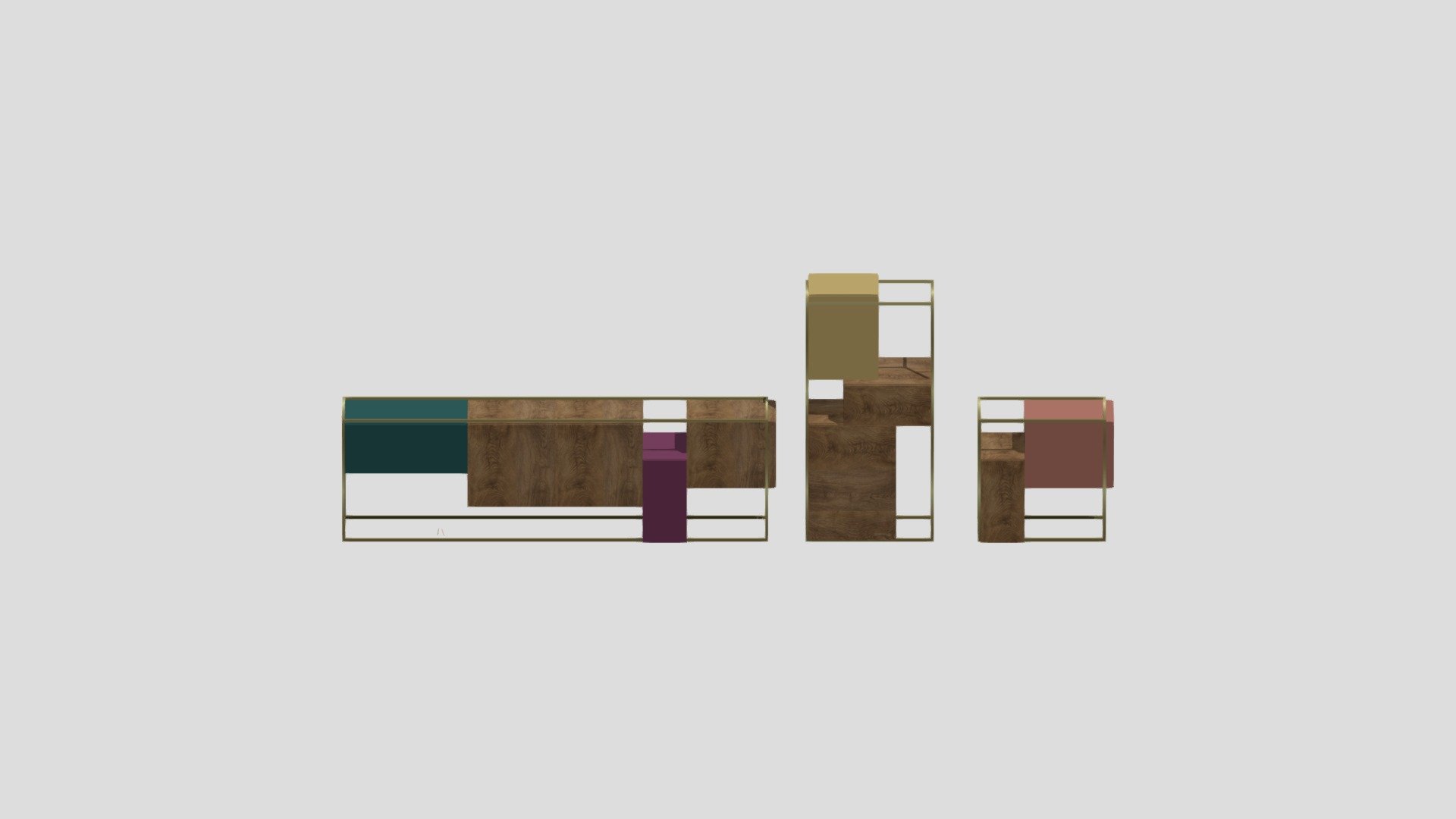 Steel Nordic Module Cabinets - Download Free 3D model by geppettomaster ...