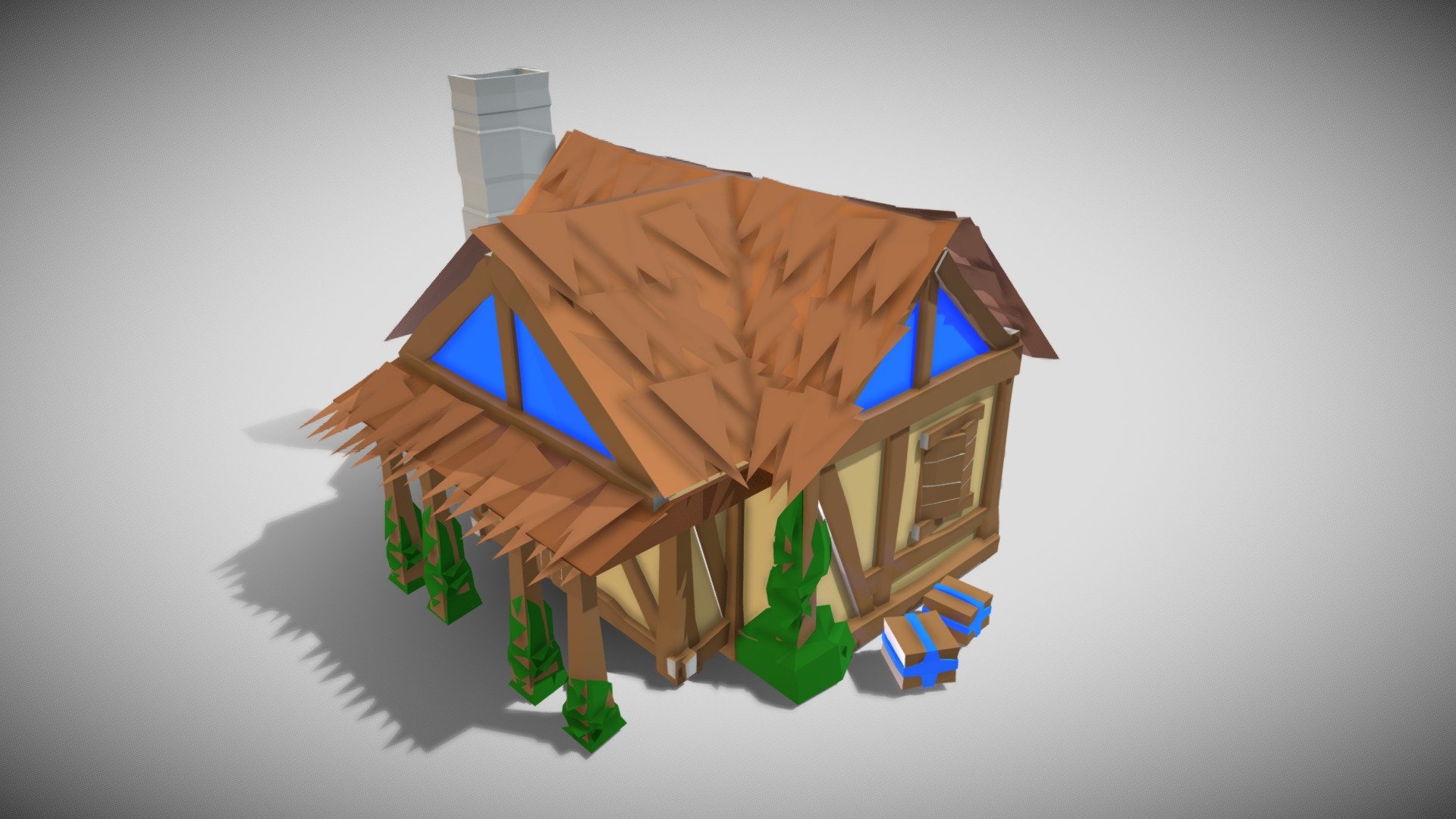 Low poly village house 2 cute - Download Free 3D model by packy films ...