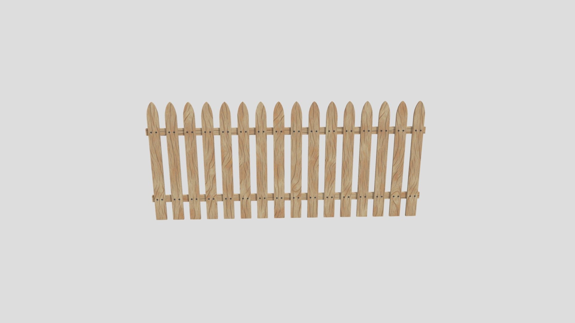 Wooden Fence - Buy Royalty Free 3D model by Ed+ (@EDplus) [5919ec6 ...