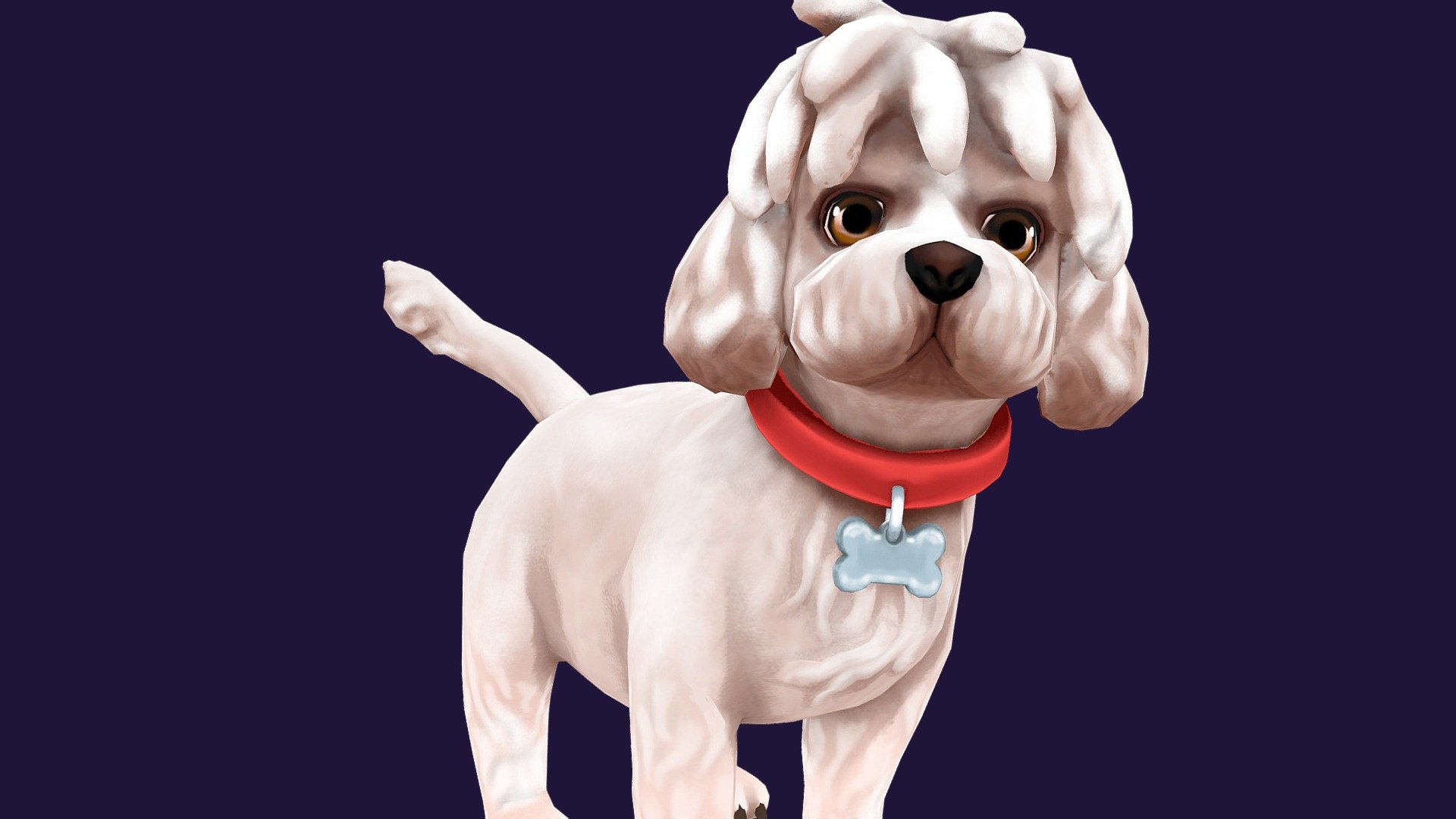 White Crusty Dog - Pelusa - 3D model by Efthalía Estasmalteadas ...