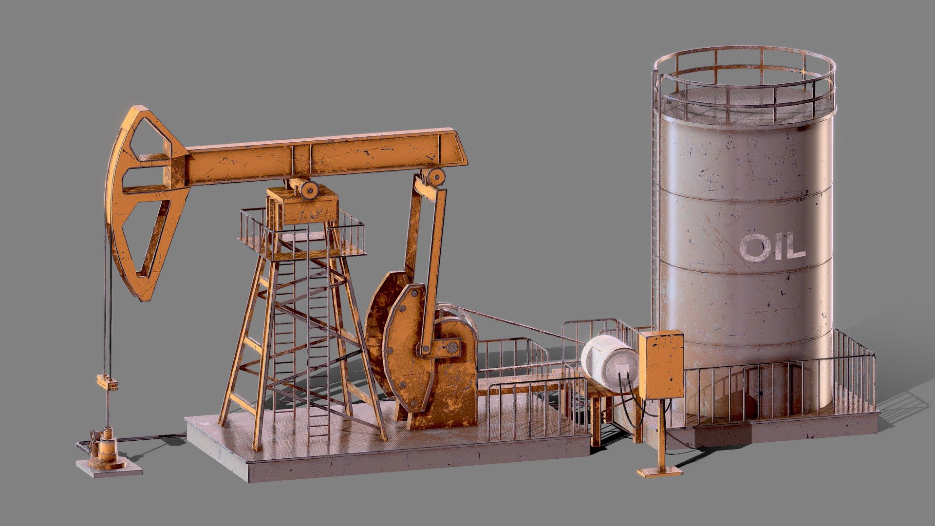 Realistic Machine - Oil Pumpjack - Buy Royalty Free 3D model by Assemblr (@Assemblrworld86 ...