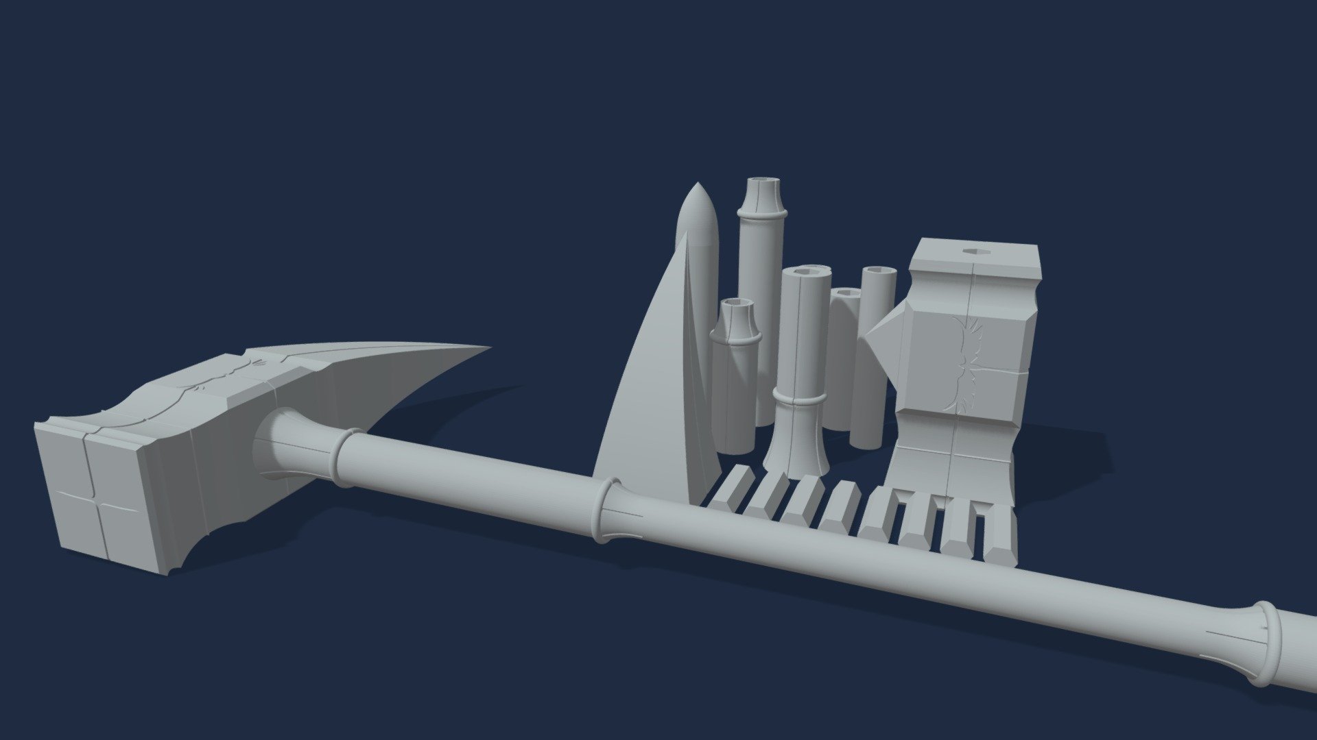 Hectors hammer 2nd version - 3D model by Nerites [5925084] - Sketchfab