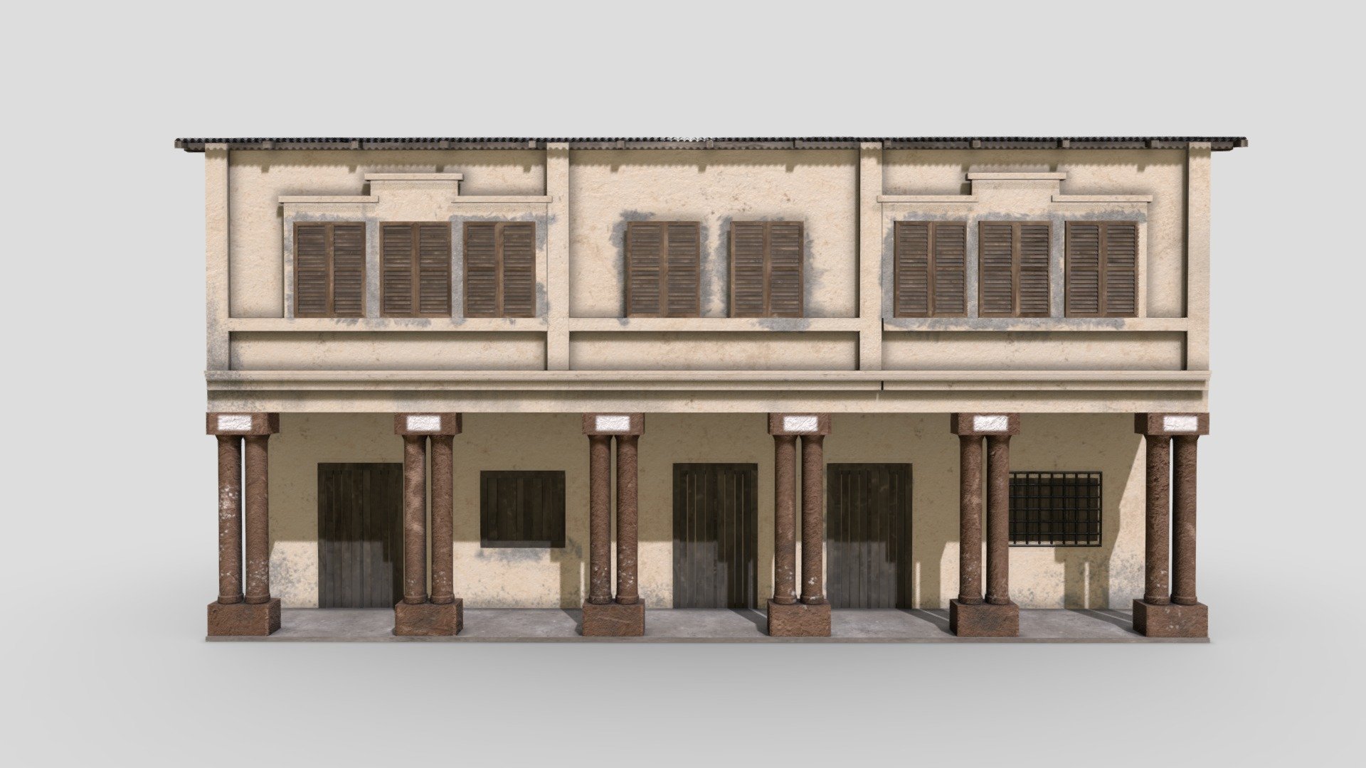 Colonial Building - Buy Royalty Free 3D model by Sengchor [59251d1 ...