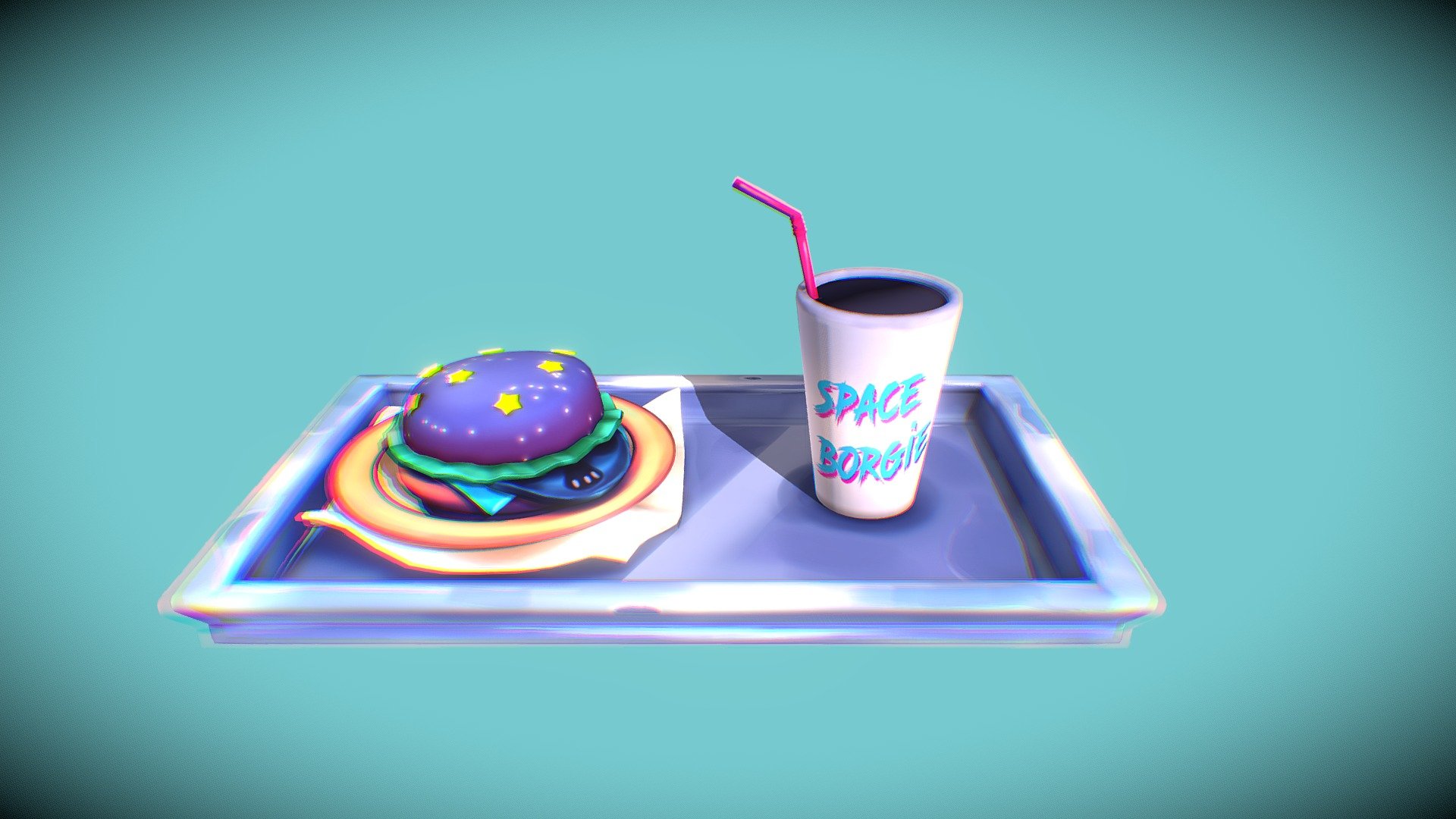 Space Burger - 3D model by SynthPop [5925dda] - Sketchfab