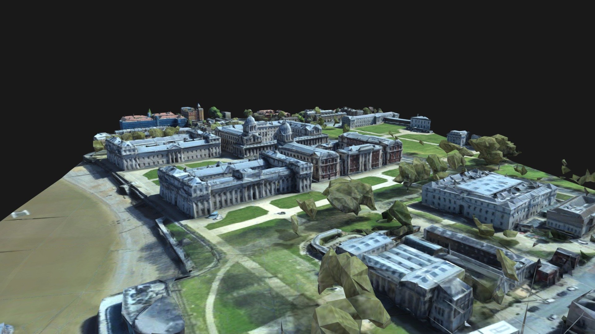 Old Royal Naval College - 3D model by mohamedhussien [592b7b4] - Sketchfab