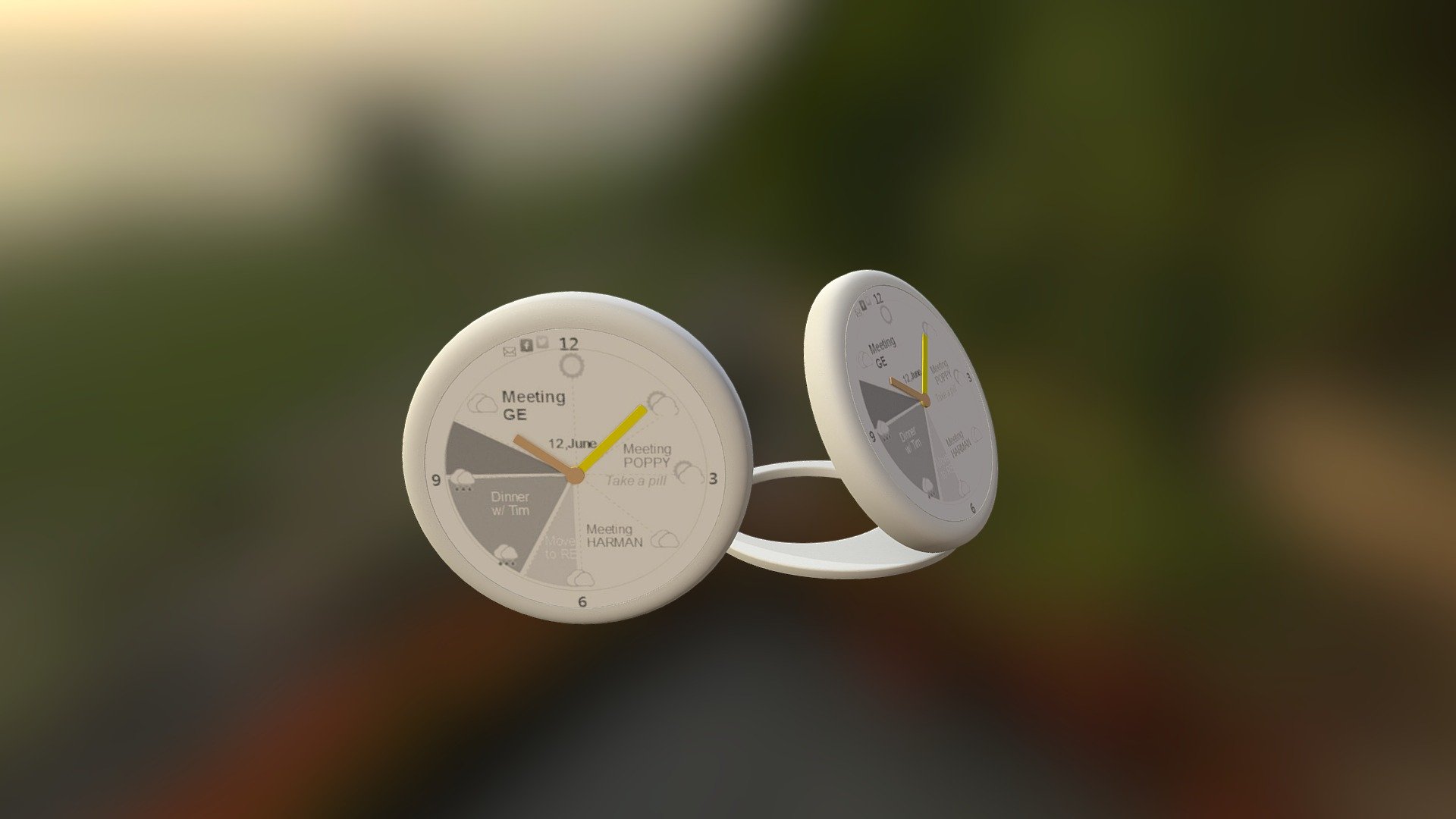 connected display clock - 3D model by hyunsam_lee [592cdb9] - Sketchfab